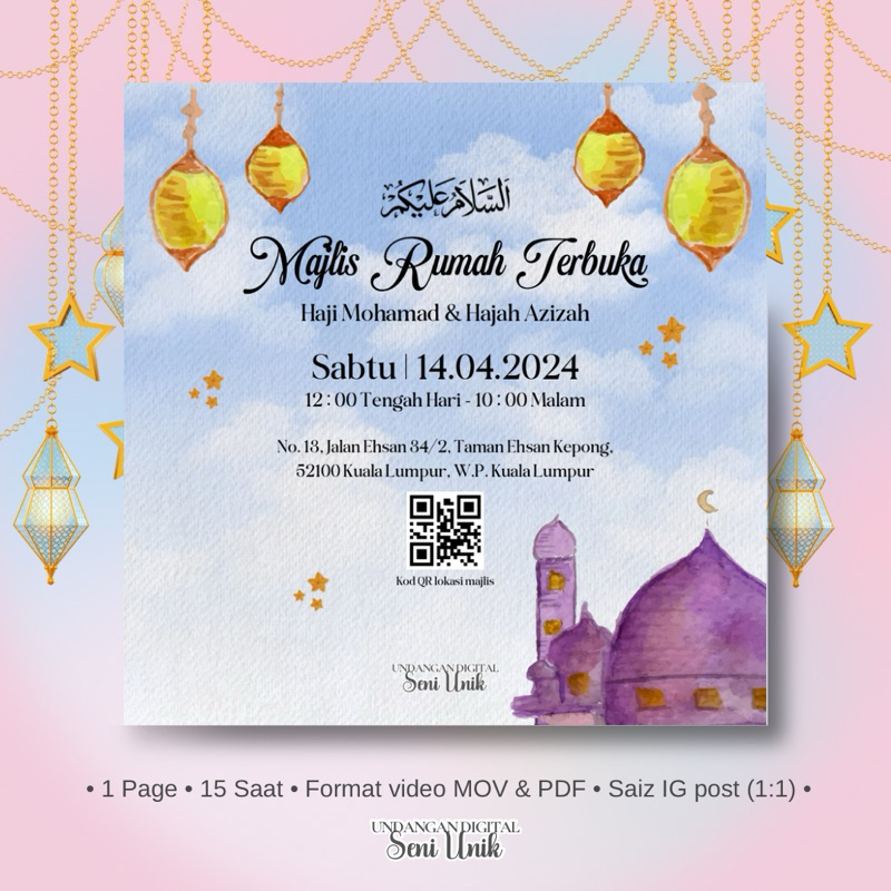 Undangan Digital | Digital invitation [Rumah Terbuka, Buka Puasa, Open ...