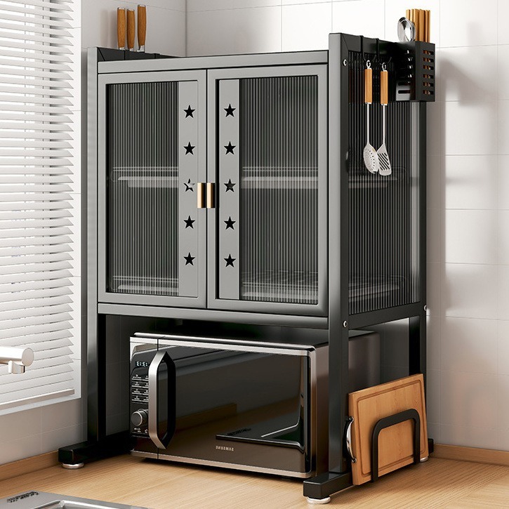 Multi functional kitchen dish storage rack cabinet storage rack ...