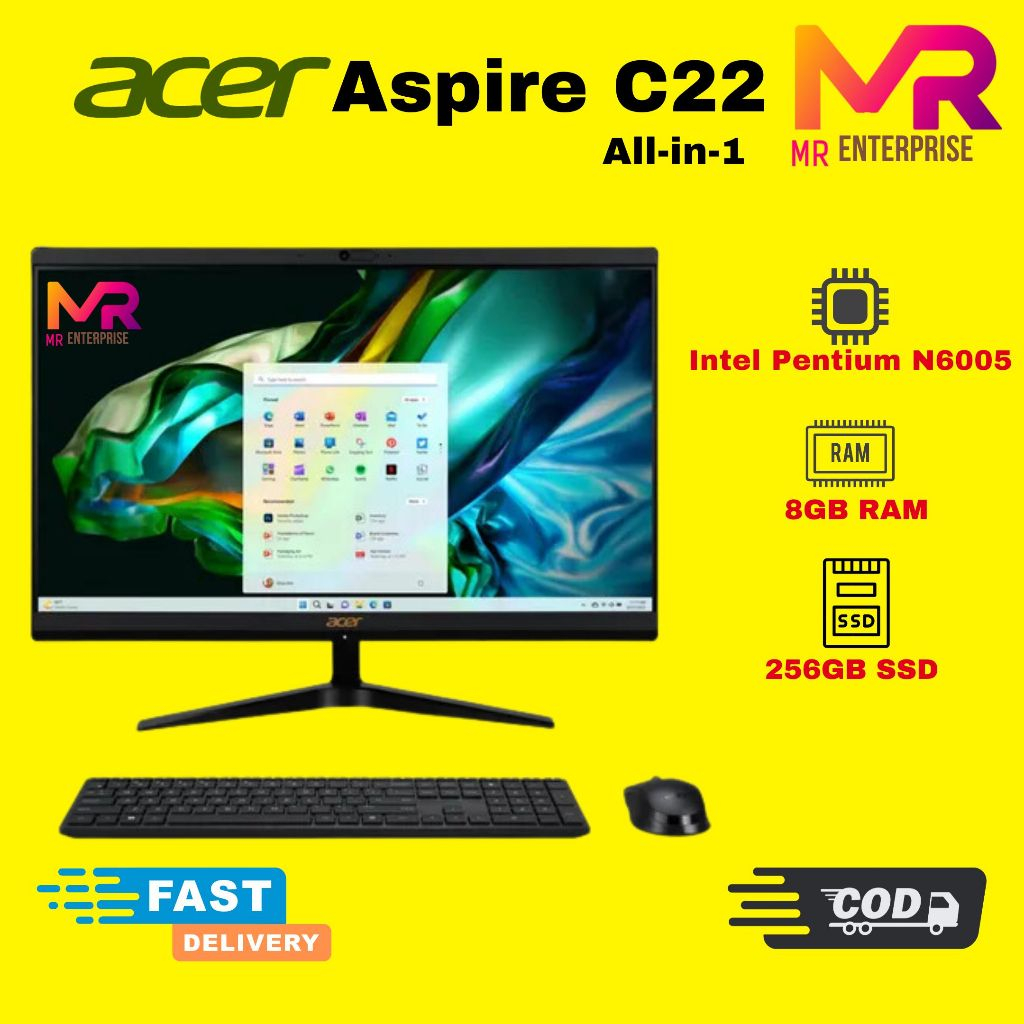 Acer Aspire C22 AIO | All-in-1 - Intel Pentium N6005 - UPTO 16GB RAM ...