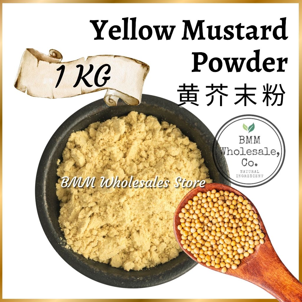 Yellow Mustard Powder 1KG l Serbuk Mustard Powder | 芥末粉 | Serbuk Biji ...