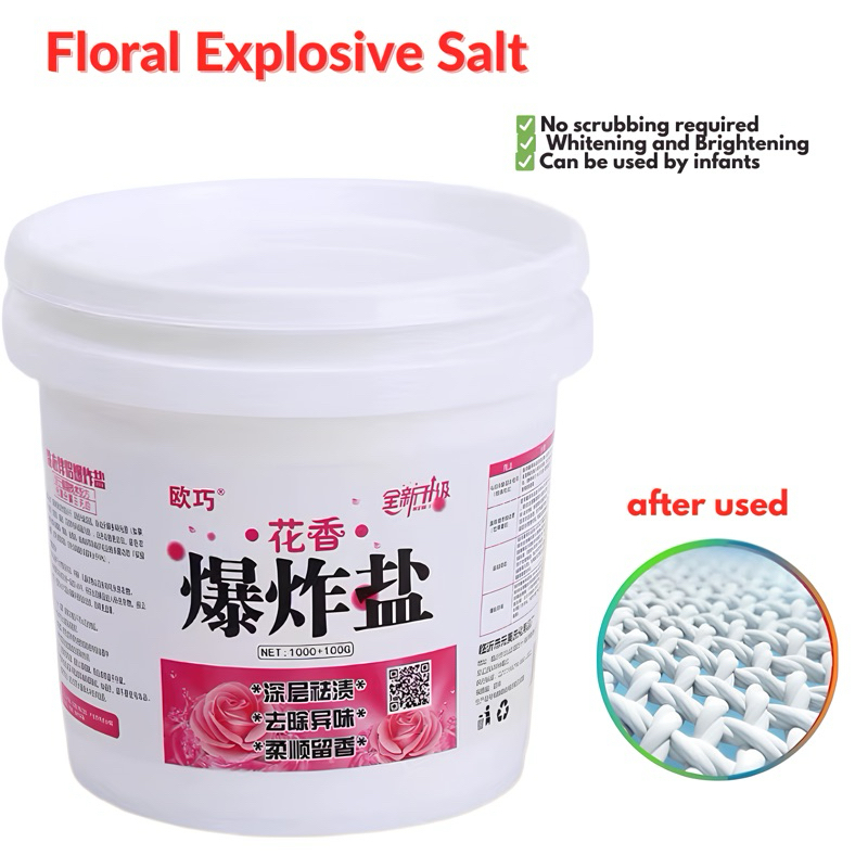 Floral Explosive Salt Powerful Cloth Laundry Powder Serbuk Pencuci Bau ...