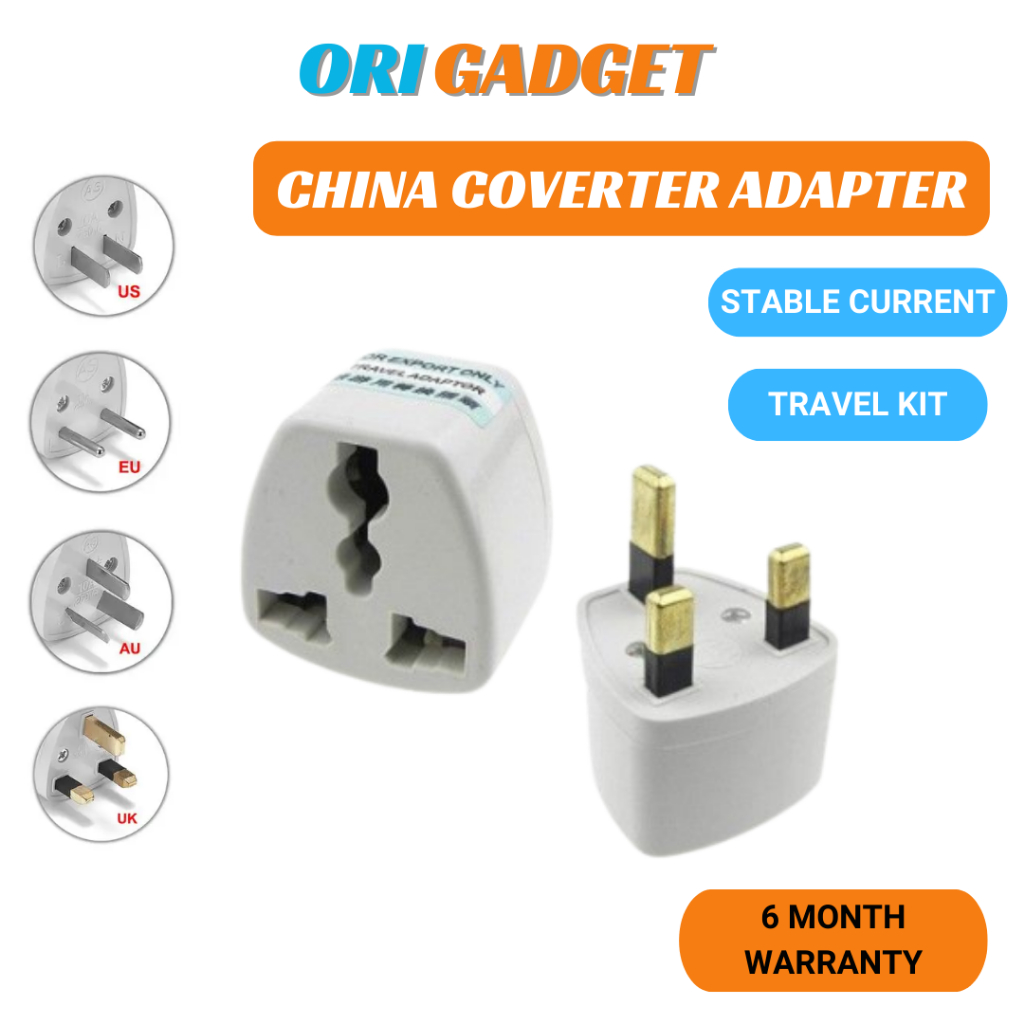 3-Pin Universal Adapter Plug Head UK 3 Pin Malaysia China Plug Socket ...