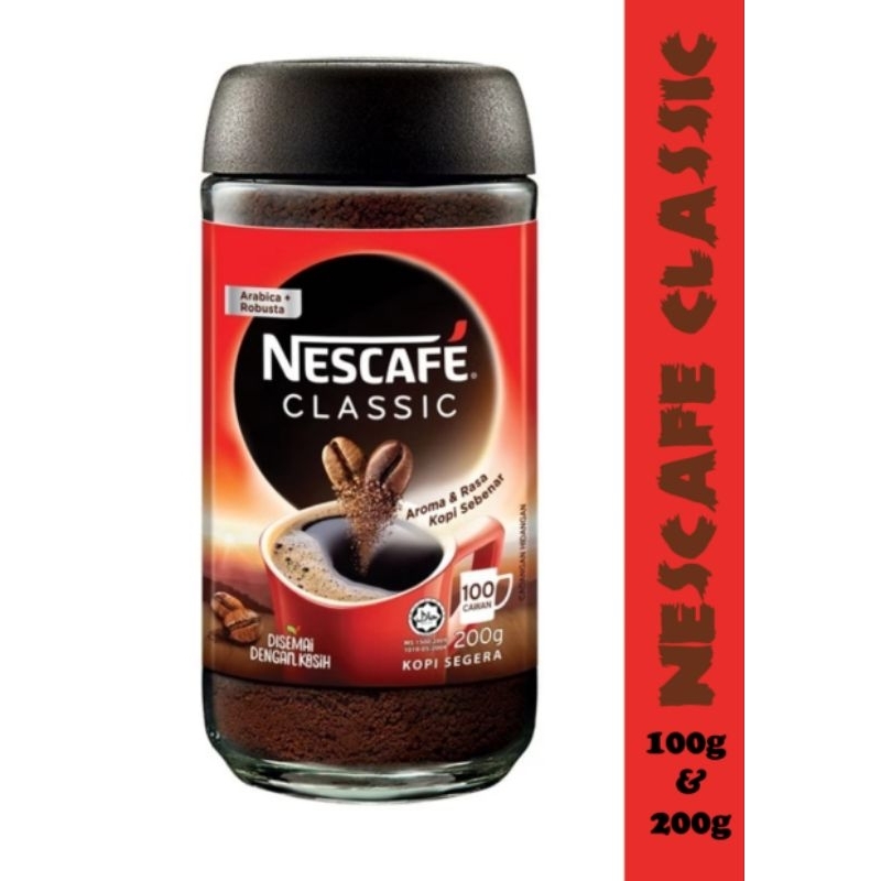 Nescafe jar bottle 100g 200g kopi nescafe botol kaca 咖啡粉 | Shopee Malaysia