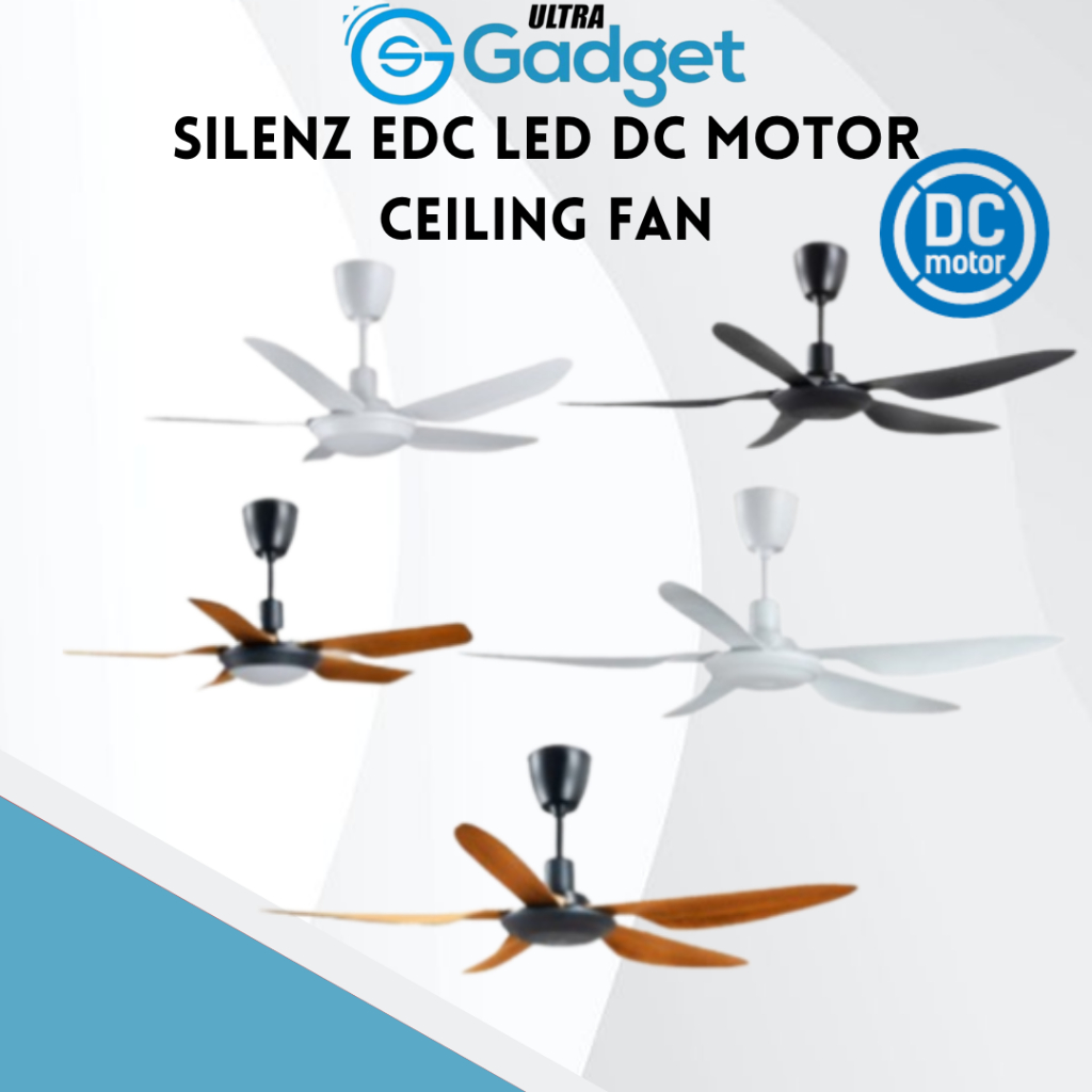SILENZ EDC LED DC MOTOR CEILING FAN 56" & 42" 5 YEAR WARRANTY | Shopee ...