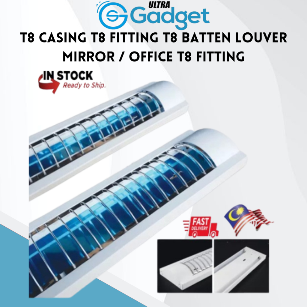 T8 Casing T8 Fitting T8 Batten Louver Mirror / Office T8 Fitting for ...