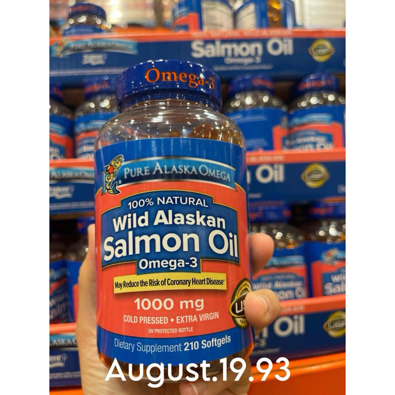 PURE ALASKA OMEGA 100% NATURAL WILD ALASKA SALMON OIL OMEGA 3 1000mg ...