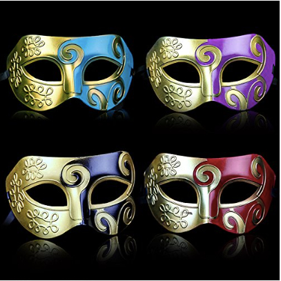 MSIA Ready Stock/ Classic Lines Party Mask Halloween Party Masquerade ...