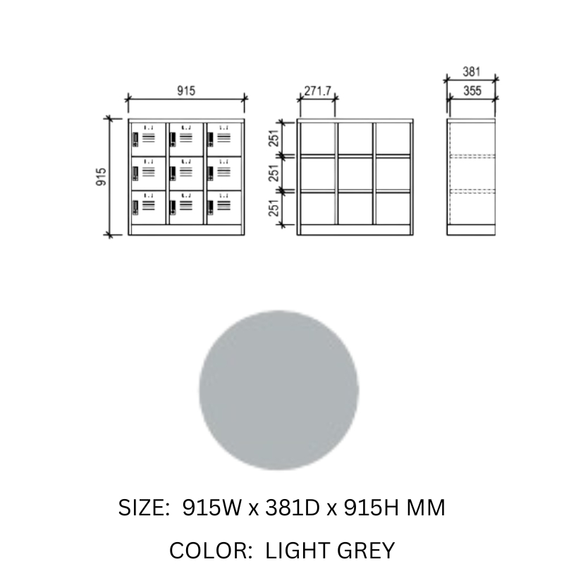 6 / 9 Half Height Compartments Steel Locker | Locker Storage | Steel ...