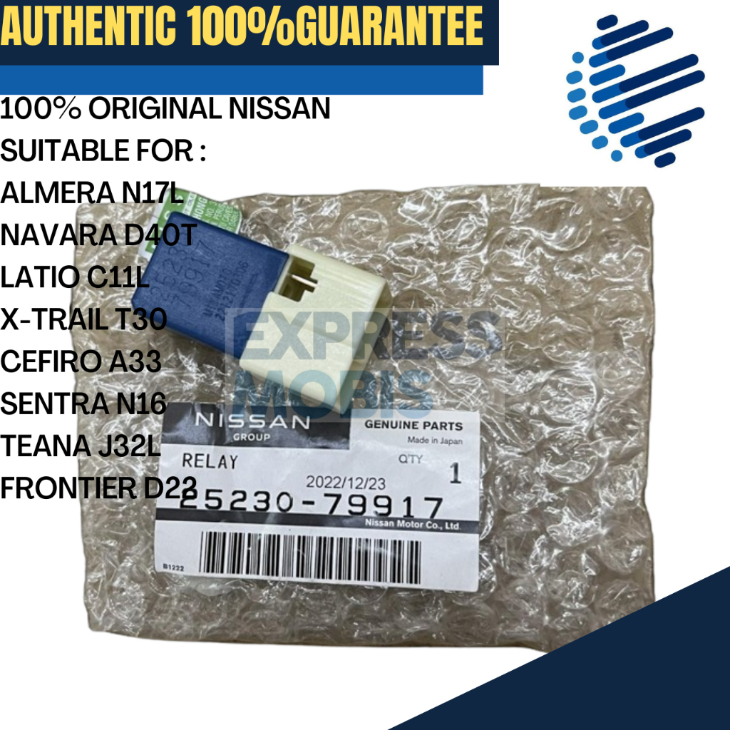 100% ORIGINAL NISSAN COMMON RELAY ( 4 PIN ) BLUE 25230-79917 ALMERA ...