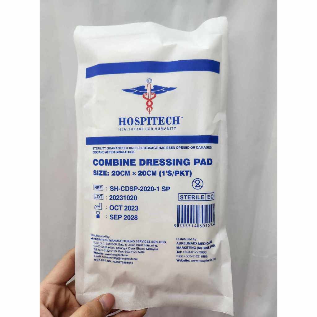 HOSPITECH STERILE COMBINE DRESSING PAD 20x20CM 1S | Shopee Malaysia