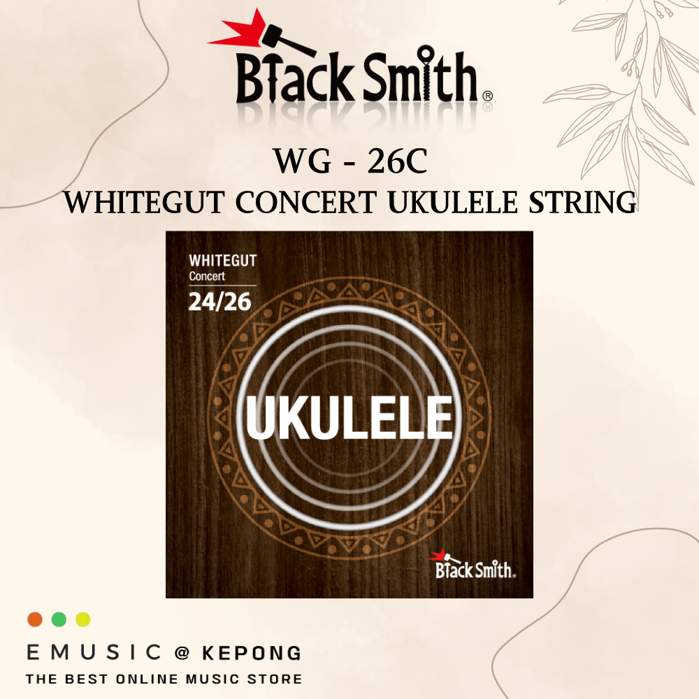 Blacksmith WG-26C Concert Ukulele Whitegut String 24/26 (WG26C ...