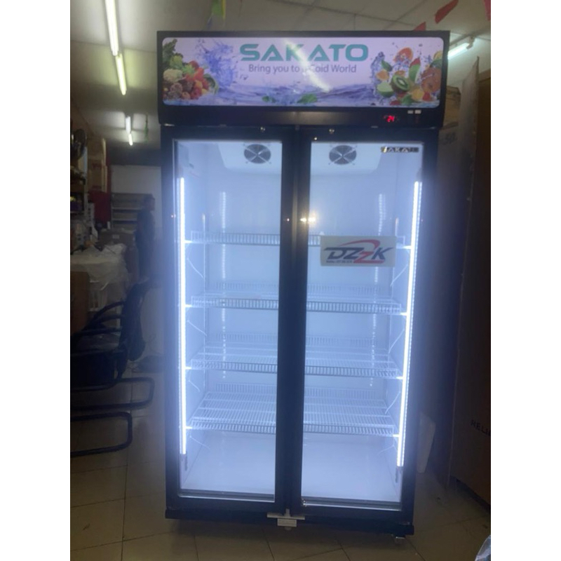 (New)SAKATO 2 Doors Glass Heated Showcase Chiller 800L (BLACK) For Cake ...