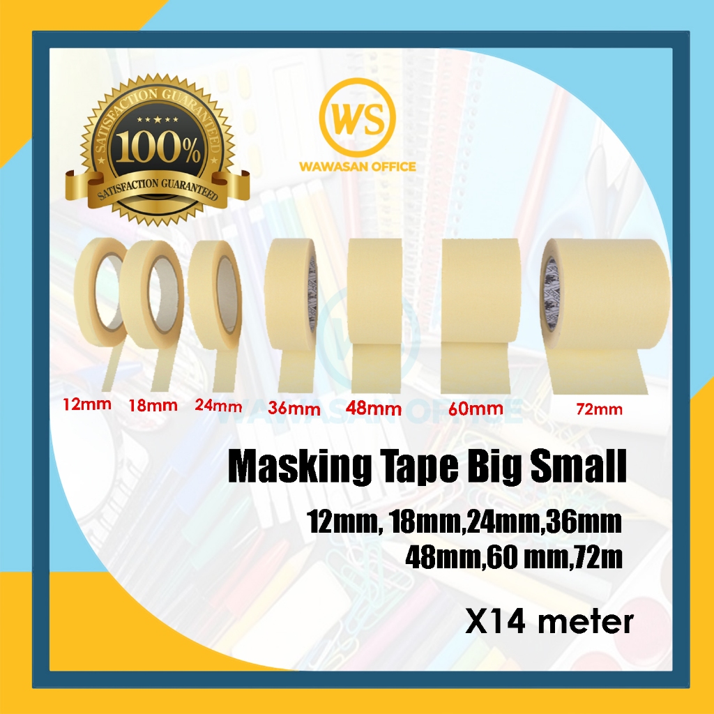Masking Tape / Packing Tape / Packaging Tape 12mm 18mm 24mm 36mm 48mm ...