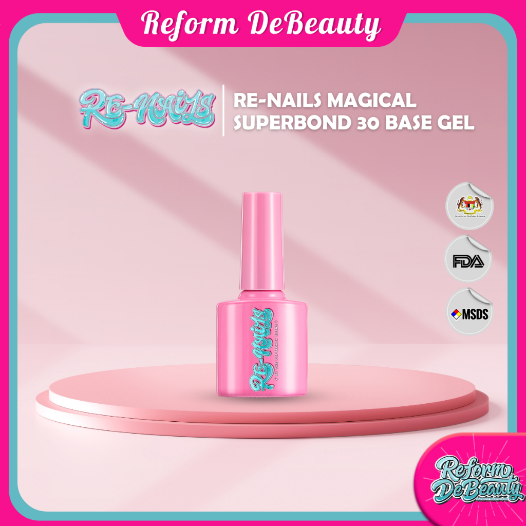 Re-Nails Base Gel (water resistance) SuperBond 30 加固底胶Reform De Beauty ...