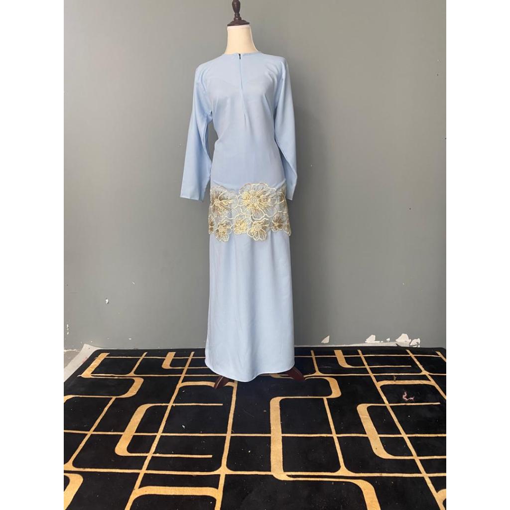 Baju Kurung Lace Ariella kurung Lace Comocrepe Hot sale Ready | Shopee ...