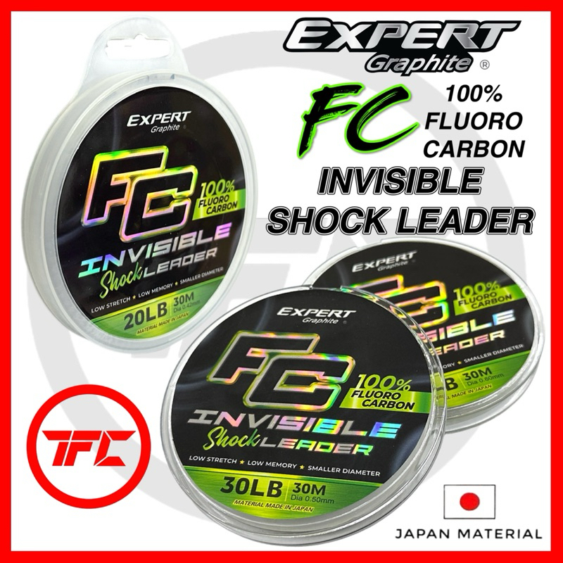 Expert Graphite 100% Fluorocarbon Leader Line 30M FC Fluoro Carbon Shock Japan | Shopee Malaysia