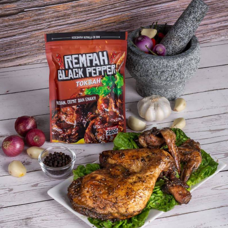 Rempah Blackpapper Tokbah 250gram untuk kegunaan daging,ayam,seafood ...