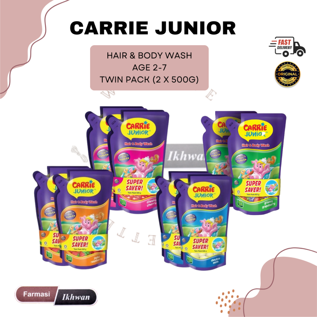 Carrie Junior Hair & Body Wash Twin Pack 500G | Shopee Malaysia
