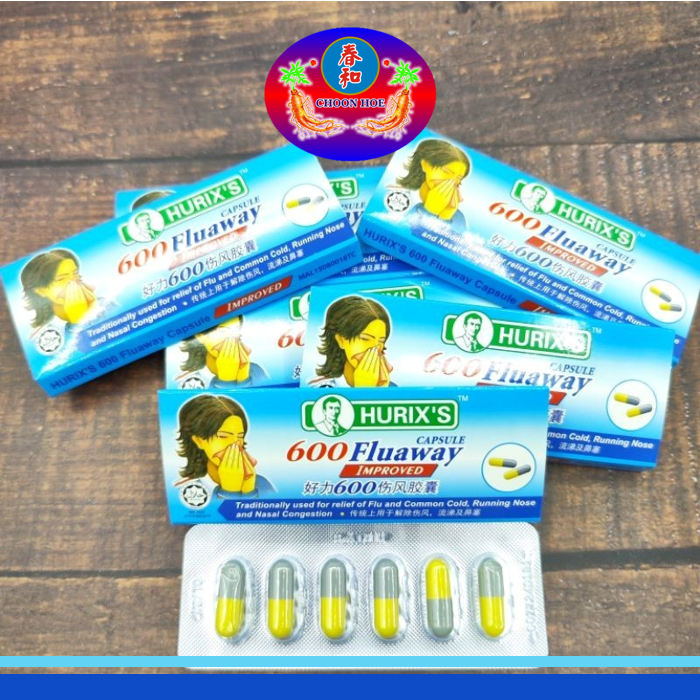 HURIX'S 好力600伤风胶囊 600 FLUAWAY IMPROVED (SELSEMA) 6'S PER BLISTERS ...