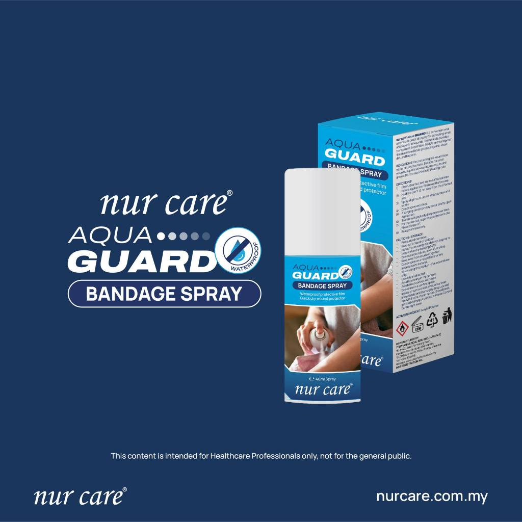 NURCARE AQUA GUARD SPRAY LUKA KALIS AIR / BANDAGE SPRAY 40ML | Shopee ...
