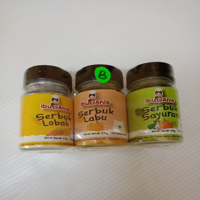 IBU ANIS - Set 3in1 baby seasoning powder @ serbuk perasa makanan bayi ...