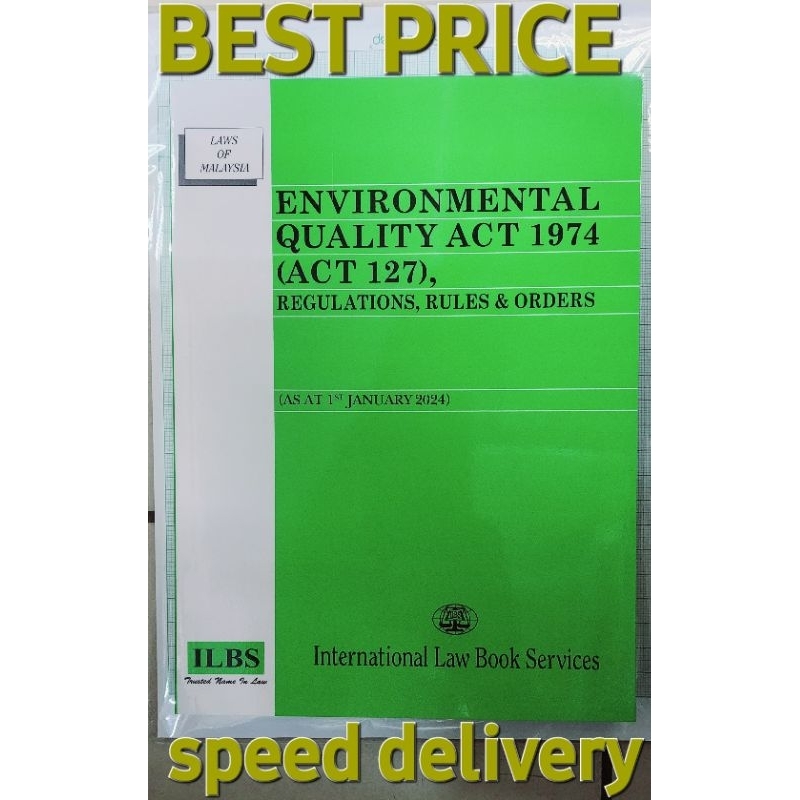 ENVIRONMENTAL QUALITY ACT 1974(ACT 127) REGULATIONS &ORDERS | Shopee ...