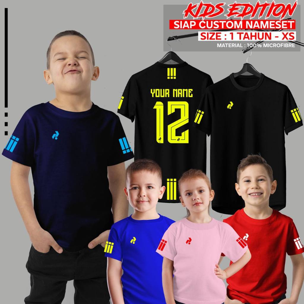 SPG10 JERSEY CUSTOM NAME AND NUMBER KIDS BOY GIRLS JERSI KANAK-KANAK ...