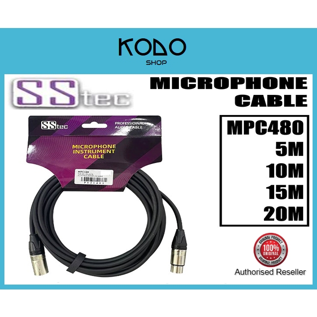 SSTEC MPC-480 XLR MALE TO XLR FEMALE MICROPHONE CABLE (5M/10M/15M/20M ...