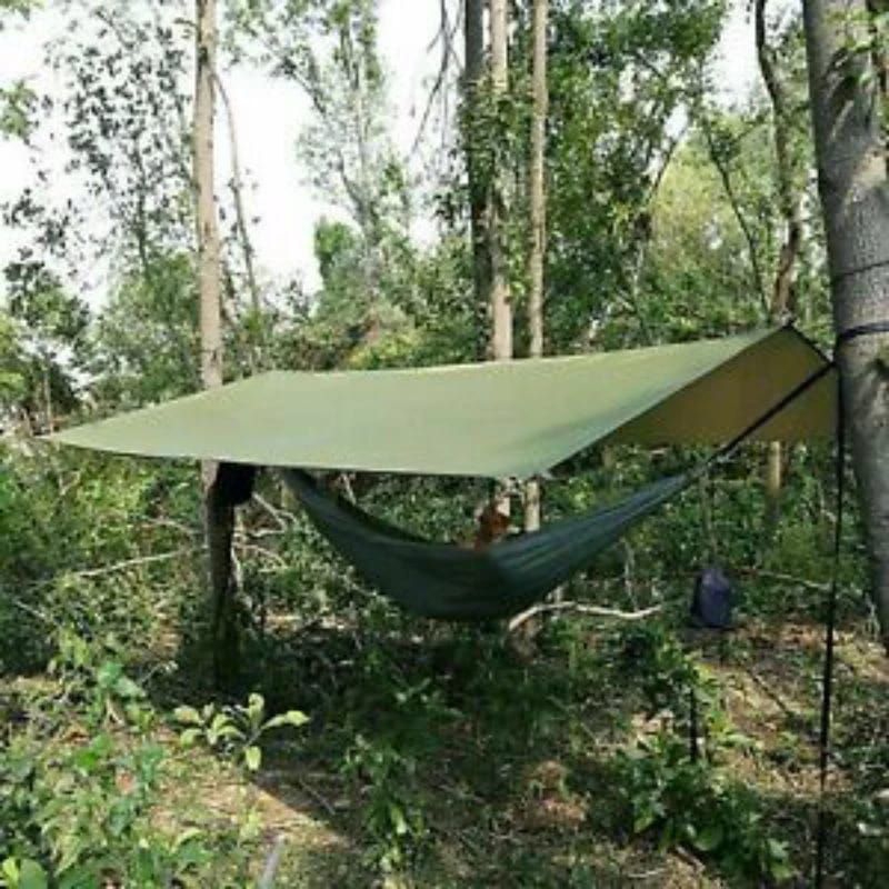 SET HAMMOCK GANTUNG HIJAU SIAP BUMBUNG/FLYSHEET 2MX3M | Shopee Malaysia
