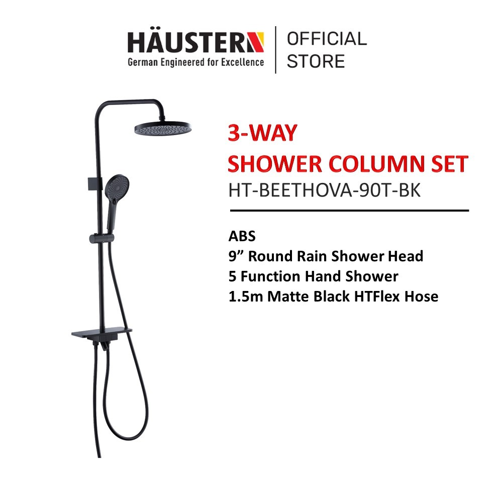 Haustern Beethova Series Shower Column Set - Titanium Grey/Chrome/Matte ...
