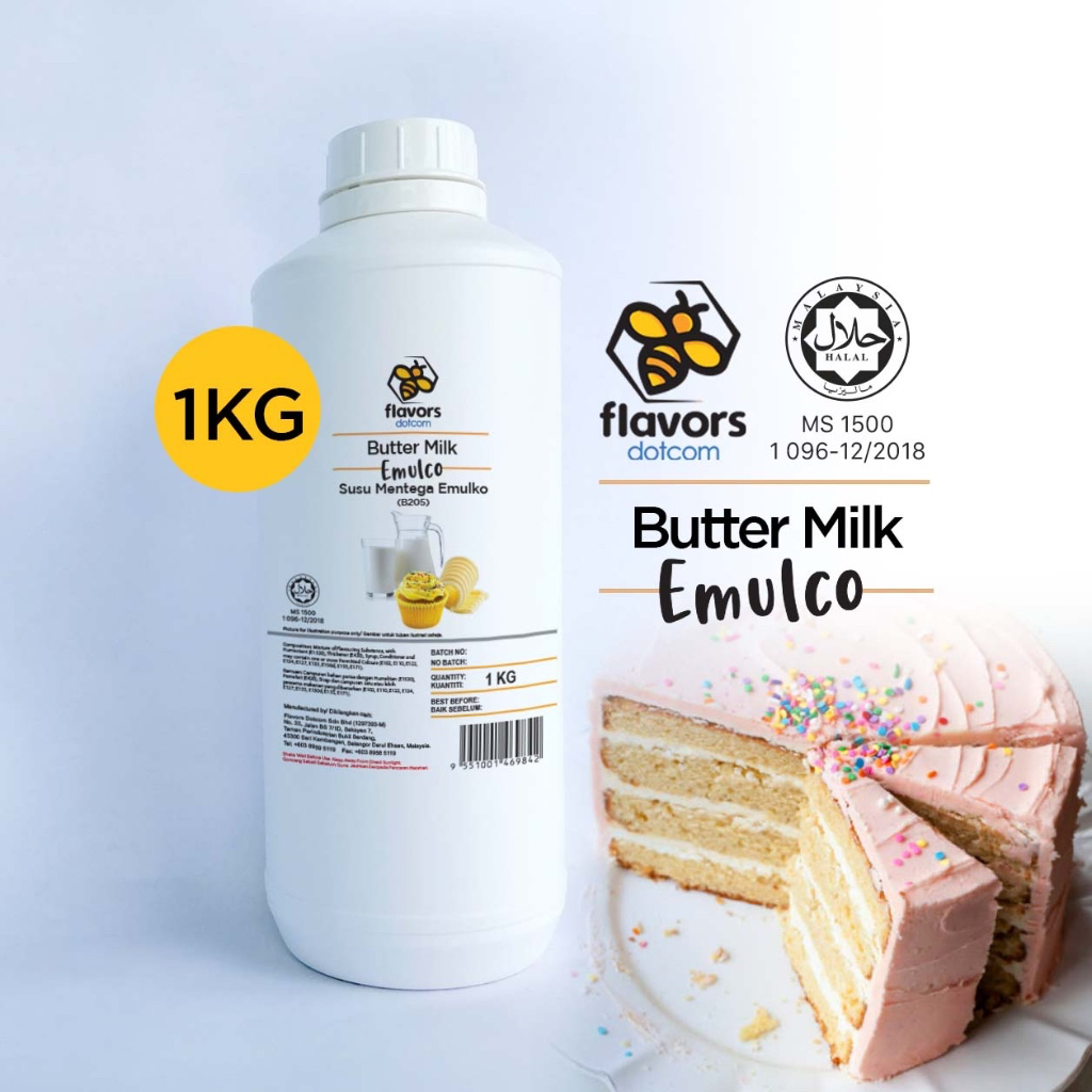 [HALAL] Flavors Dotcom - Susu Mentega Emulko/ Butter Milk Emulco (1KG ...