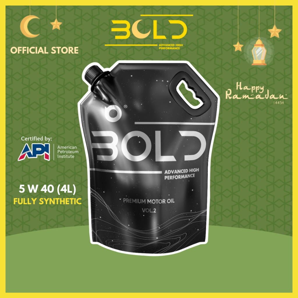 Bold 5w40 4L Fully Synthetic SP Engine Oil Car Lubricant 5w-40 Minyak ...