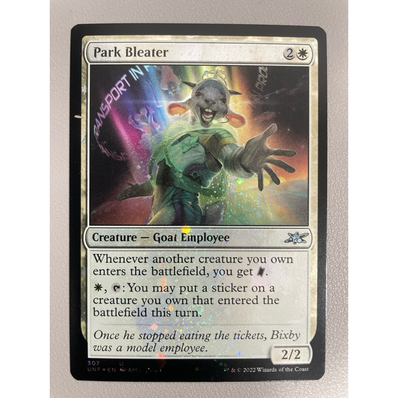 MTG:Unfinity (UNF) 307 U - Park Bleater (Galaxy Foil) | Shopee Malaysia