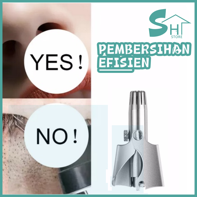 Stainless Steel Nose Hair Trimmer Clipper Cutter Gunting Bulu Hidung ...