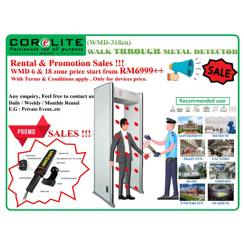 Walk Through Metal Detector System (WMD) | Shopee Malaysia