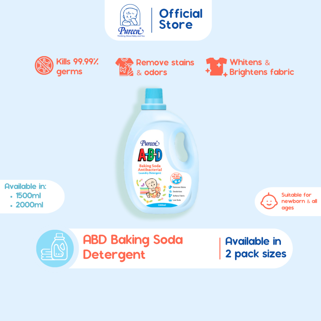 Pureen ABD Baking Soda Antibacterial Liquid Detergent | Shopee Malaysia