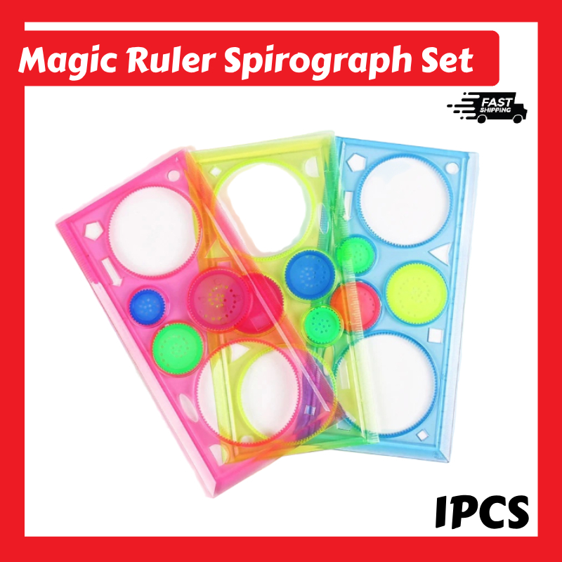 【High Quality】Magic Ruler / Flower Ruler / Spirograph Set / Thousand ...