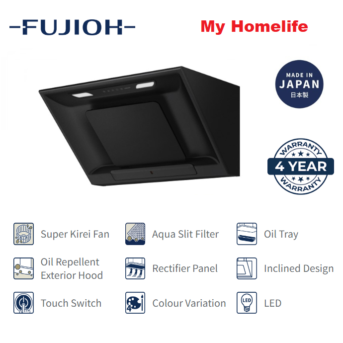 FUJIOH FR-SC2090 R/V 900MM INCLINED DESIGN COOKER HOOD (NON RETURNABLE ...