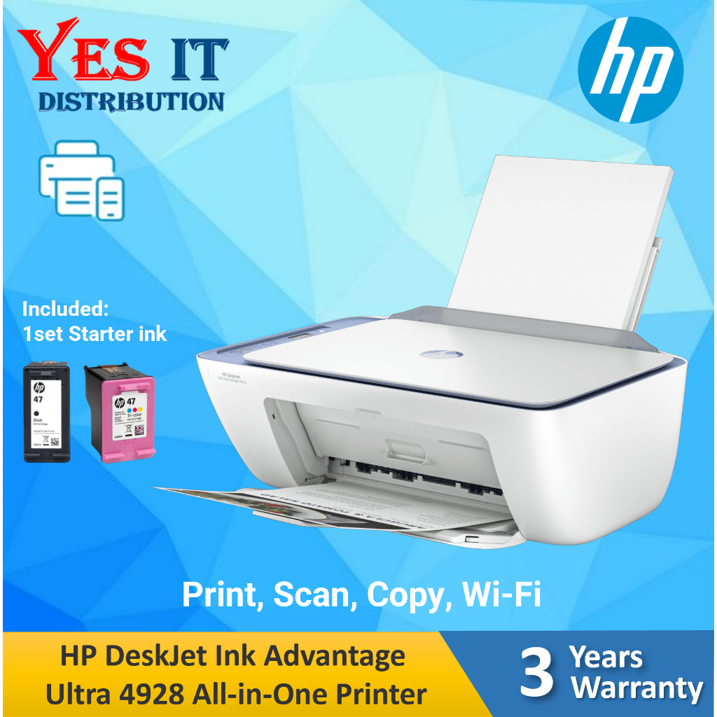 HP DeskJet Ink Advantage 4176 / 4828 / 4928 All-in-One Printer ( Print ...
