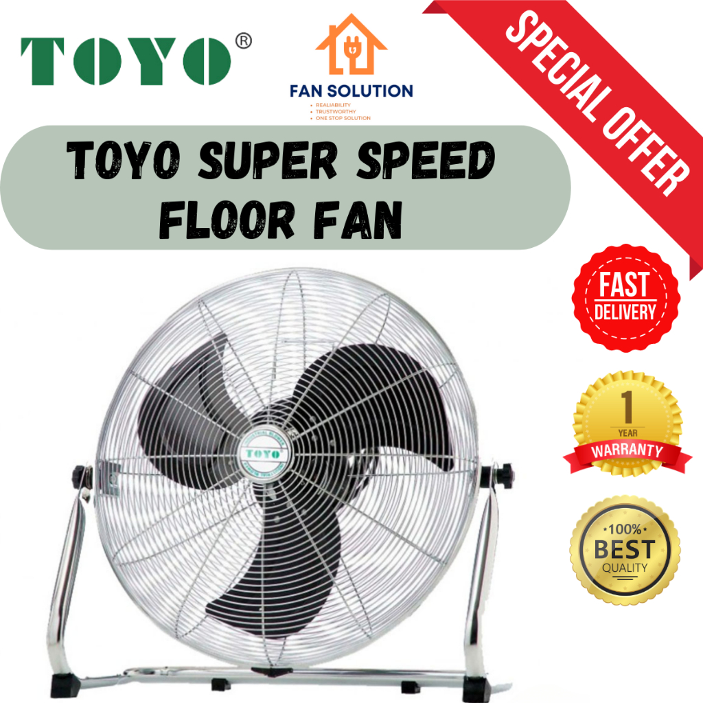 TOYO SUPER SPEED INDUSTRIAL FLOOR FAN 12inches /16inches/18inches (TF ...
