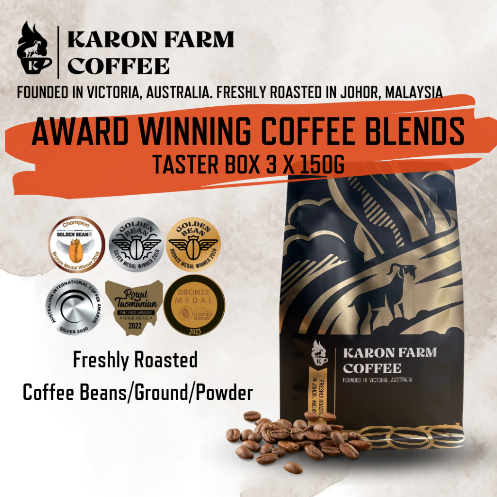 Karon Farm Coffee Taster Box/Sampler Pack 3x150G Freshly Roasted Coffee ...
