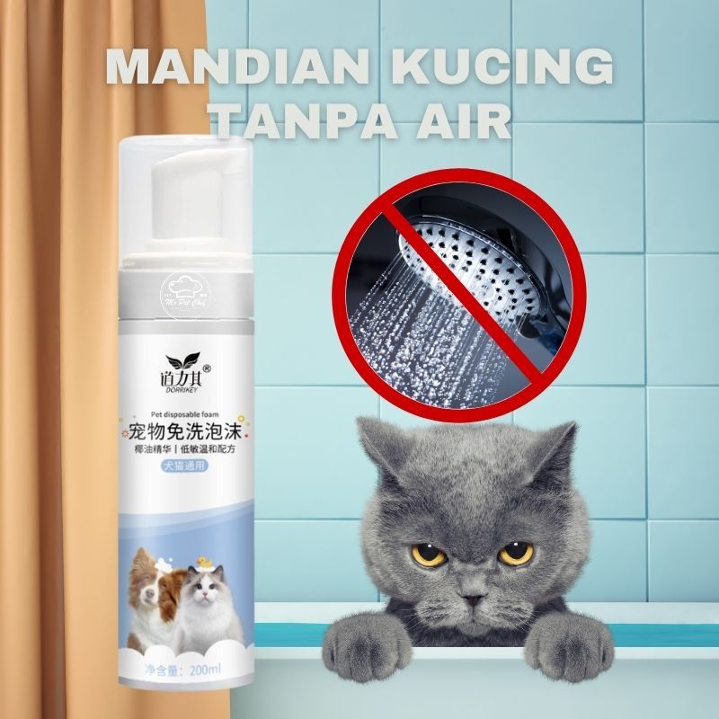 Dry Shampoo Kucing Syampoo Kucing Tanpa Air Mandian Kucing Tanpa Air ...