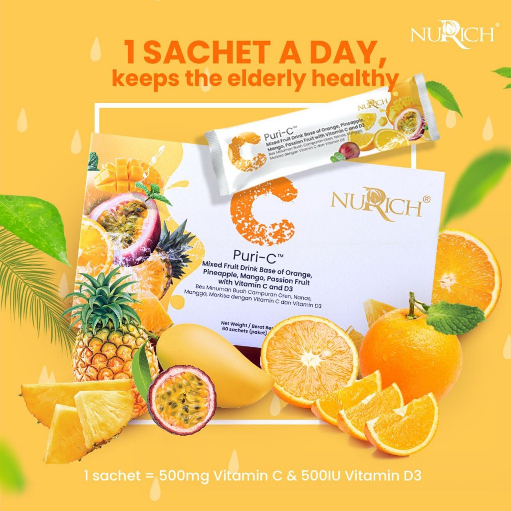 PURI C (Vitamin C-Lipid Formula with Superfruit Powder and Vitamin D3 ...