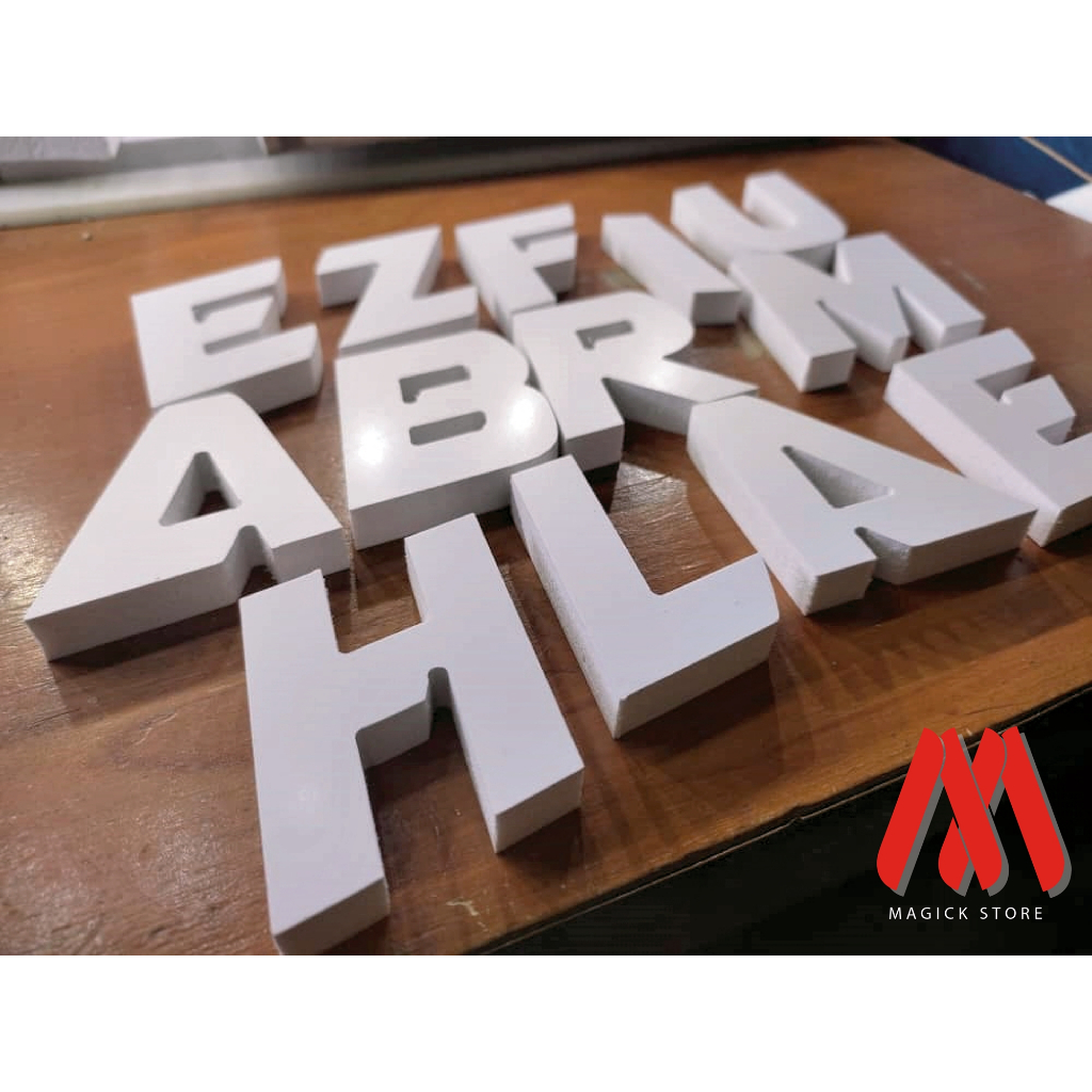 Huruf Timbul / Custom PVC Bold Wording/ 3D Lettering / Pvc Foam Board ...