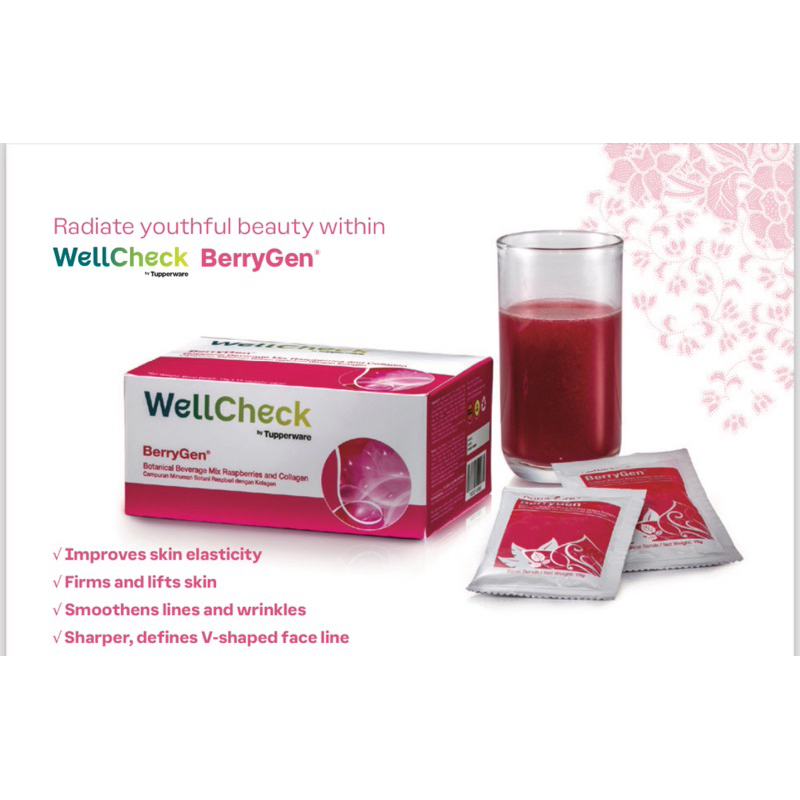 Tupperware WELLCHECK BerryGen (1) 15gm x 15 sachets Expired 2025 | Shopee Malaysia