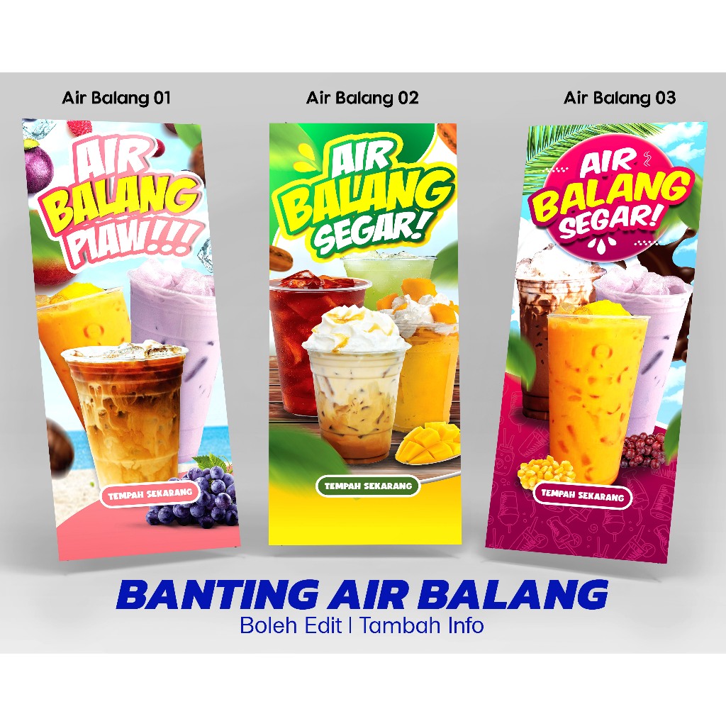 BUNTING AIR BALANG DESIGN CANTIK💖READY DESIGN & BOLEH CUSTOM TAMBAH ...