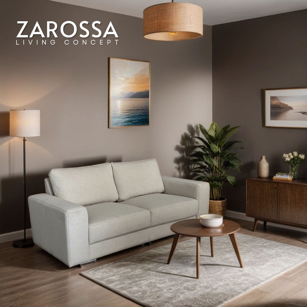 Muji style Minimalist sofa Easy clean fabric solid wood frame designer ...