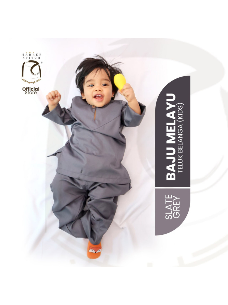 BAJU MELAYU TELUK BELANGA HABEEB STITCH 2024 (SLATE GREY/KIDS) | Shopee ...