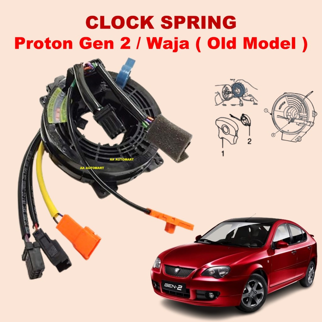 ORIGINAL Proton Gen2 Gen 2 / Waja ( Old Model ) Airbag Spring Cable ...