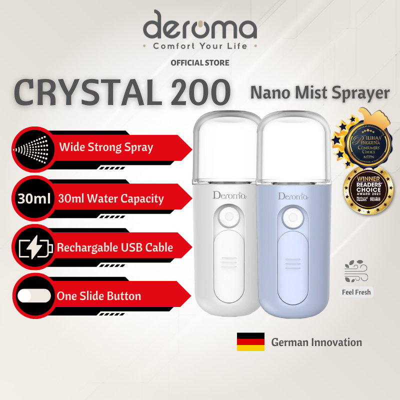 Deroma Crystal 200 Nano Mist Disinfection Face Spray Slider Switch ...